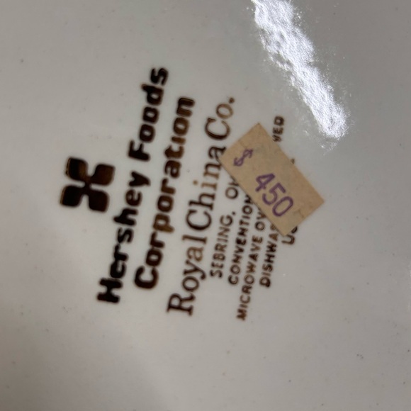 Kitchen | Rare Hersheys Coco Cream Pie Plate With Recipe Royal China ...